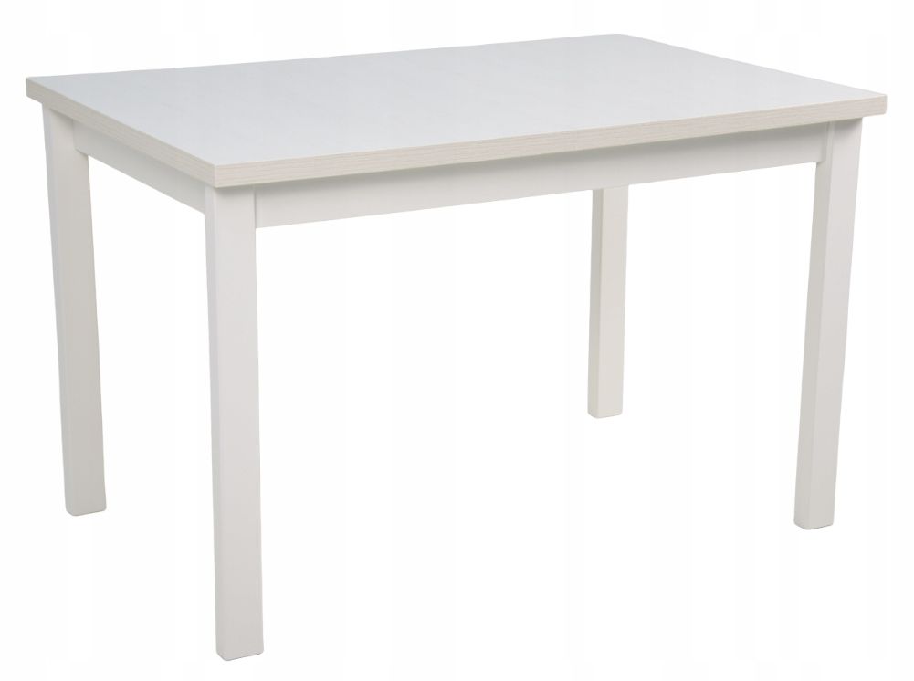 STÓŁ ROZKŁADANY 80x120/150 cm BIAŁY Do Jadalni Do Salonu Drewniany AL-1 ...