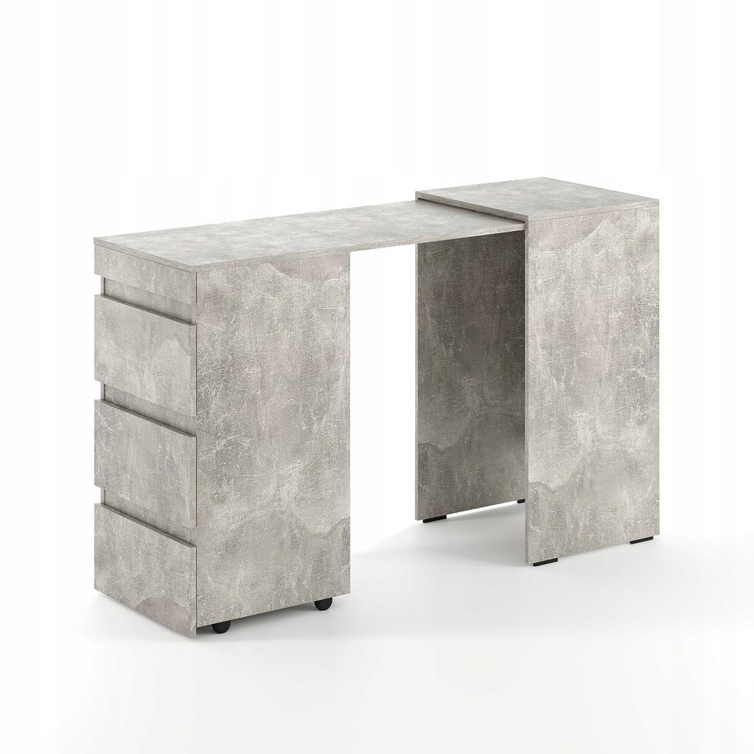 Biurko - Szafka biurowa "MOLLI" komoda biurko rozkładane Beton jasmy ...