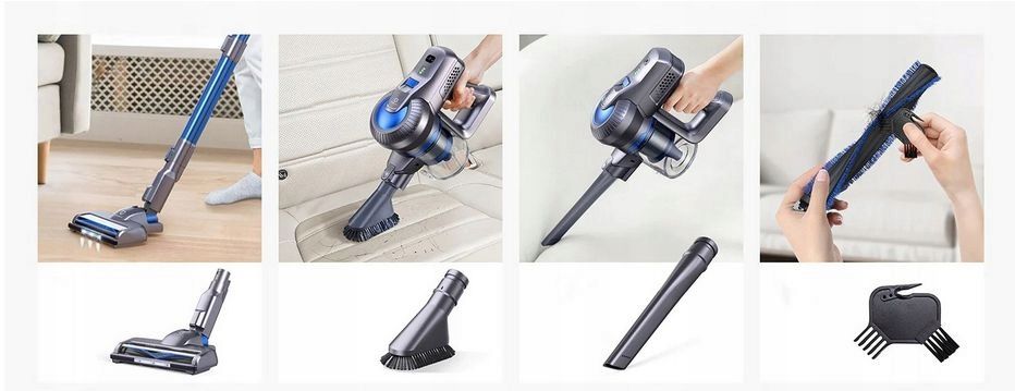 Odkurzacz bezprzewodowy LED ECO 2w1 GREENOTE GSC50 200W 23000 PA SILNY ...