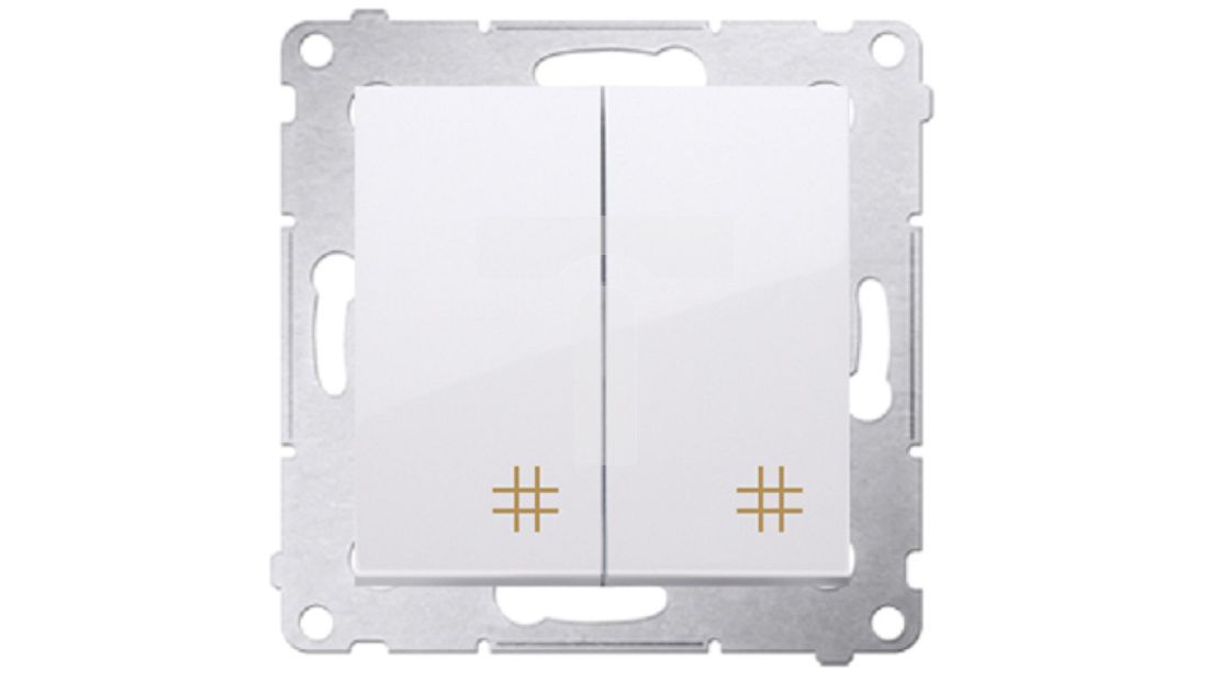 Simon 54 Łącznik krzyżowy podwójny 10AX 250V biały DW7/2.01/11 ...