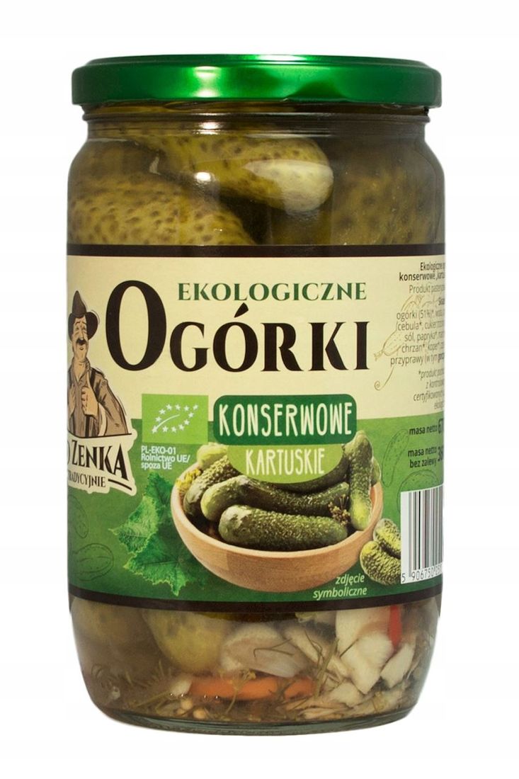 OGÓRKI KONSERWOWE KARTUSKIE BIO 670 g - OD ZENKA TRADYCYJNIE ...