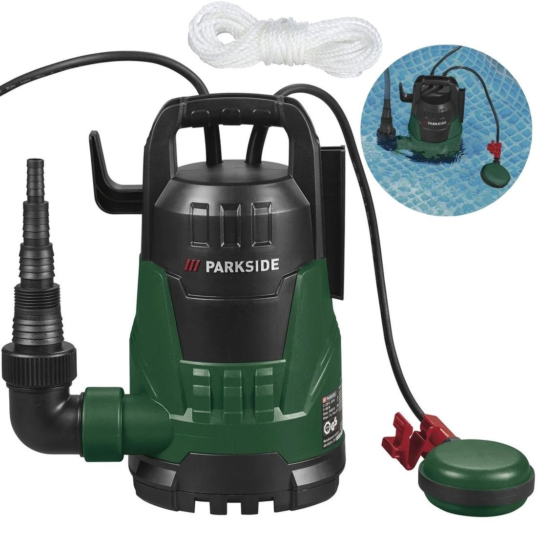 POMPA ZANURZENIOWA ZATAPIALNA DO CZYSTEJ WODY PARKSIDE PTPK 400 B1 400 ...