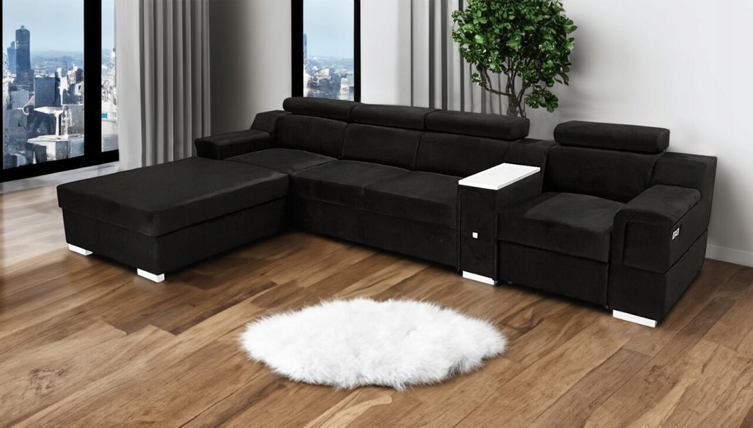 Narożnik rozkładany 350/200 cm Jumbo II + Fotel z relaxem elektrycznym ...