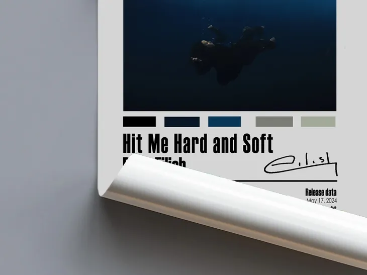 Billie Eilish Hit Me Hard and Soft obraz ramka album prezent 40x30 cm ...