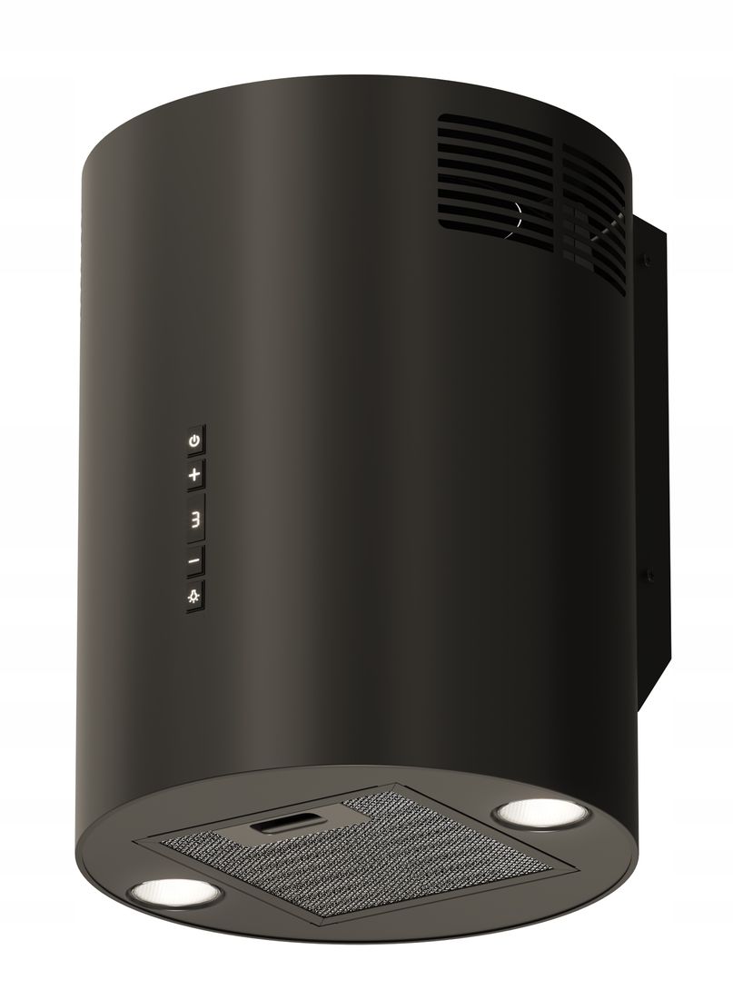 OKAP KUCHENNY CZARNY TUBA PRZYŚCIENNY KOMINOWY STALOWY ELBA W431 MINI ...