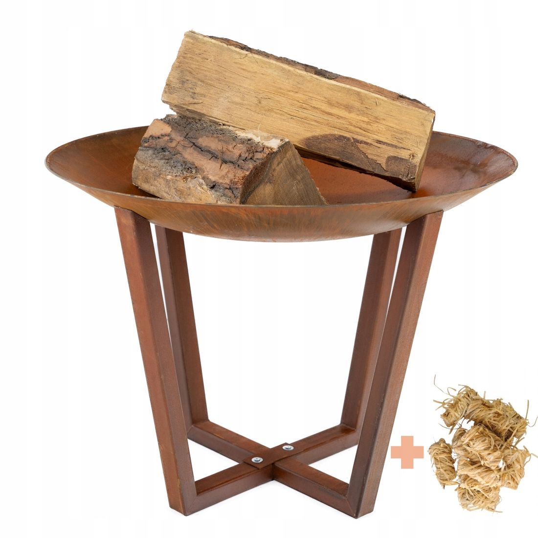 Palenisko ogrodowe Corten Frame Stelaż Składany Misa 70 cm + GRATIS ...