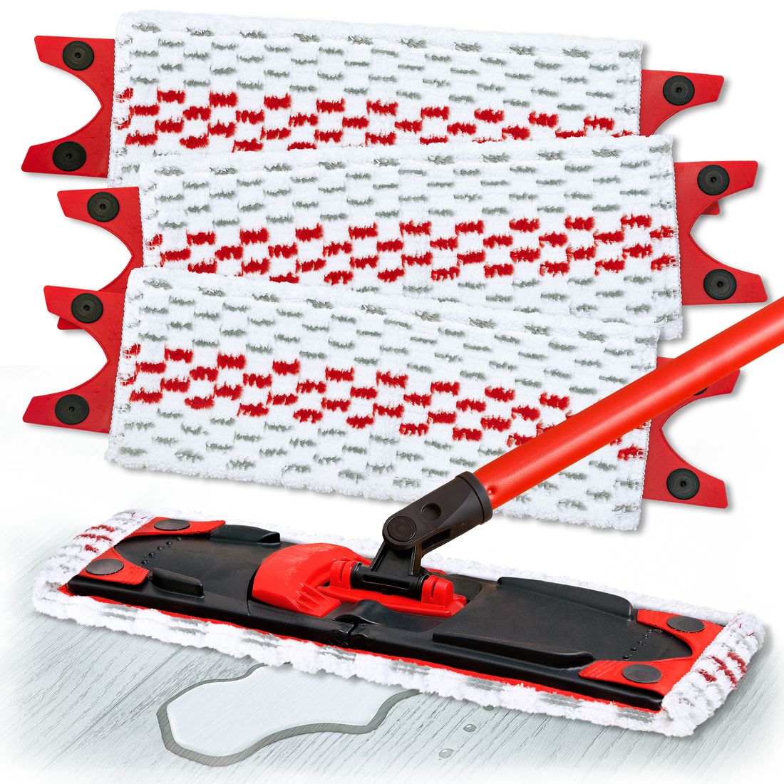 3 x NAKŁADKA WKŁAD DO MOPA VILEDA ULTRAMAX PŁASKIEGO KOŃCÓWKA ...