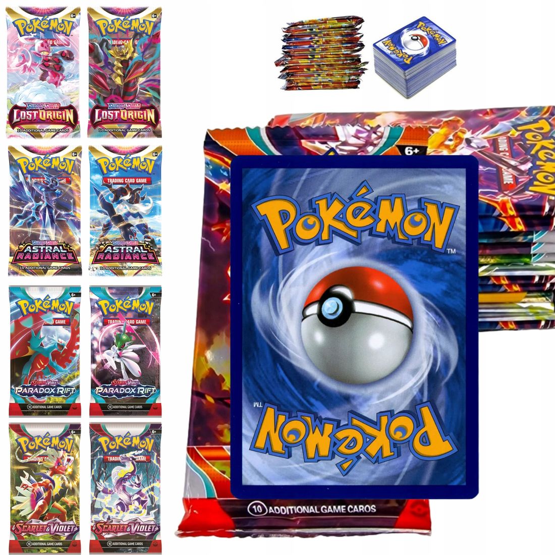 KARTY POKEMON - MEGA ZESTAW 720 SZTUK KART POKEMON TCG - SASZETKI ...