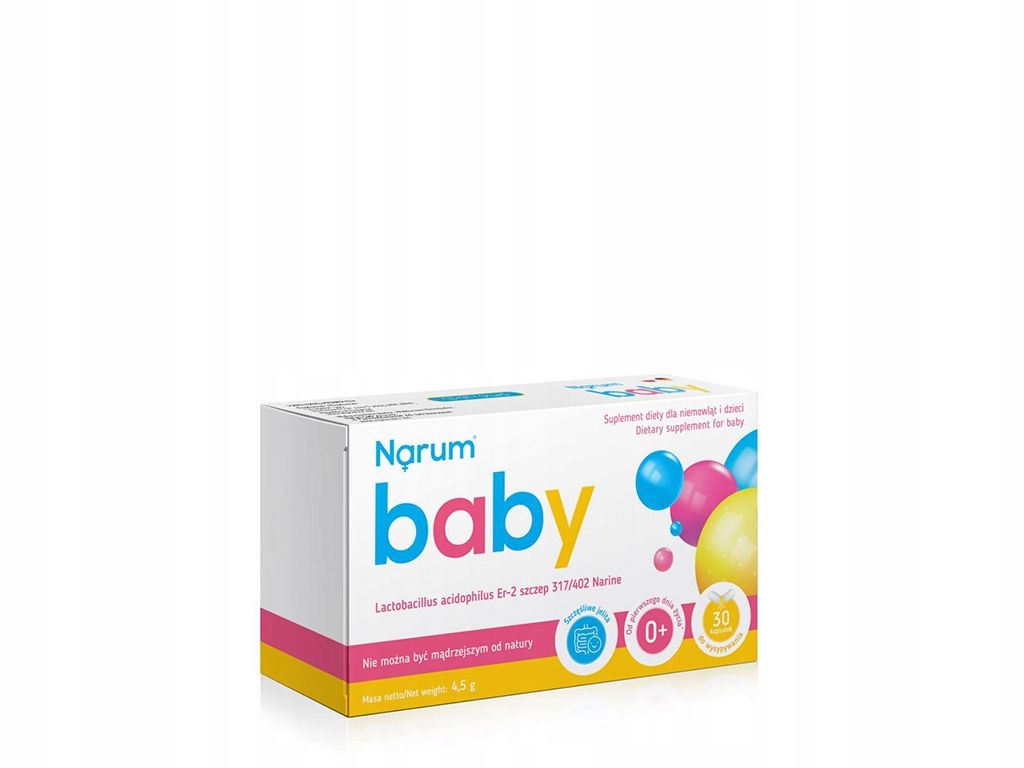 PROBIOTYK DLA DZIECI NARUM BABY 150MG 30 KAPS – 139302903 - ERLI.pl