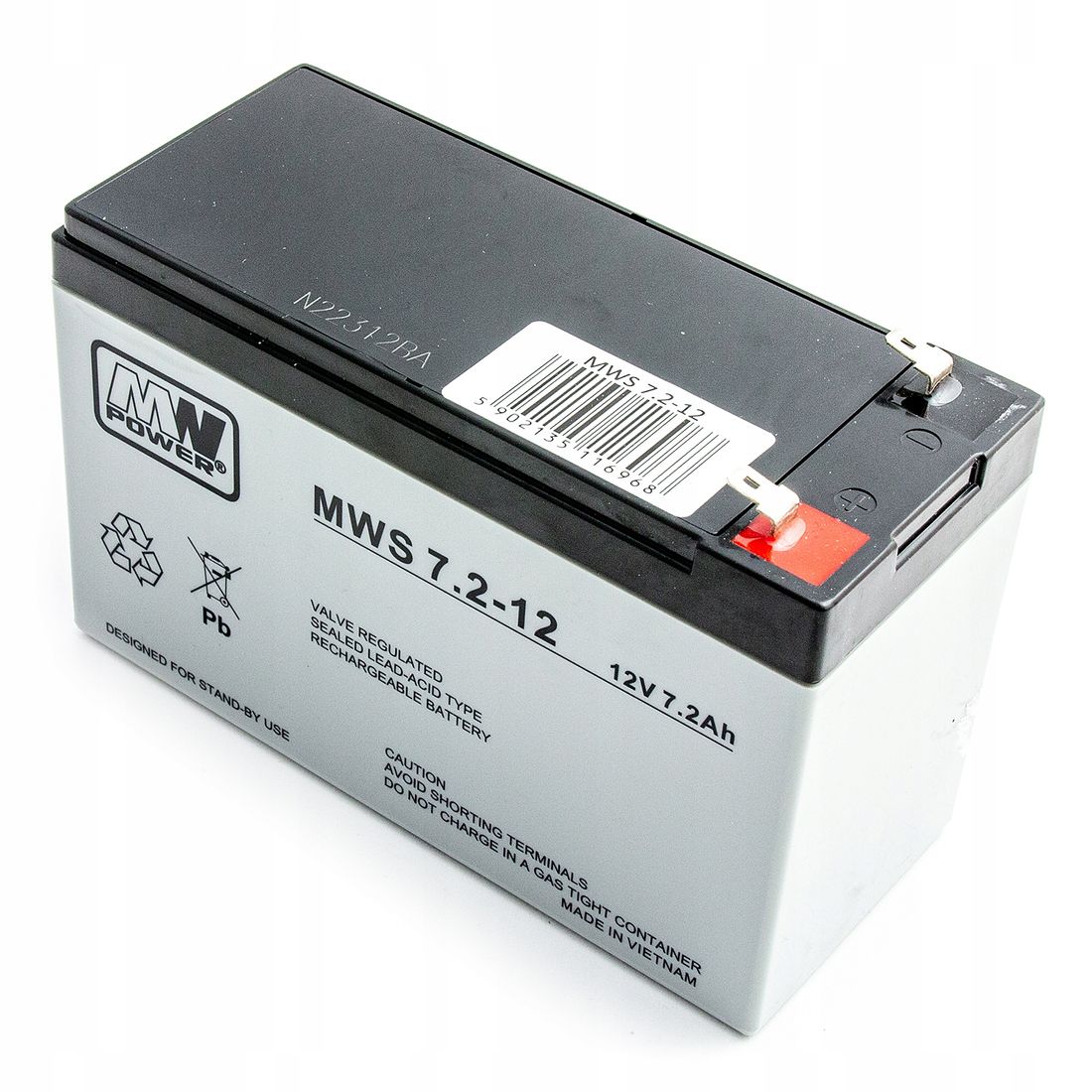 Akumulator MW Power MWS 7.2-12 12V 7,2Ah AGM UPS Alarm Zabawka - ERLI.pl