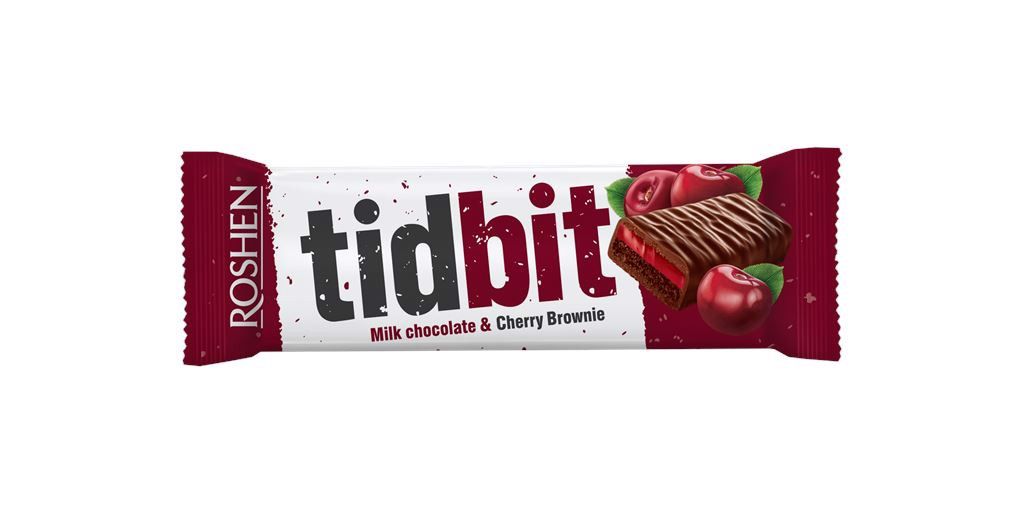 Roshen Tidbit Baton z nadzieniem o smaku wiśniowego brownie 50 g ...