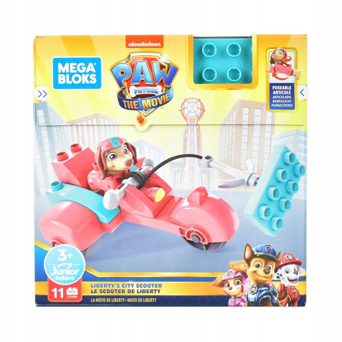 KLOCKI MEGA BLOCKS PSI PATROL SKUTER LIBERTY 11 elementów zestaw ...