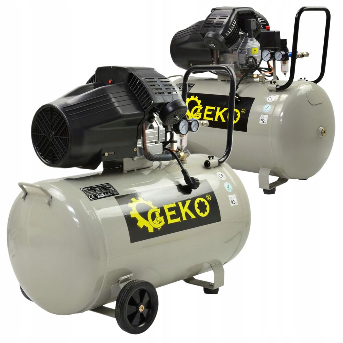 GEKO KOMPRESOR OLEJOWY 100L COMPACT 2 TŁOKOWY 4,1KM 8 BAR REDUKTOR ...