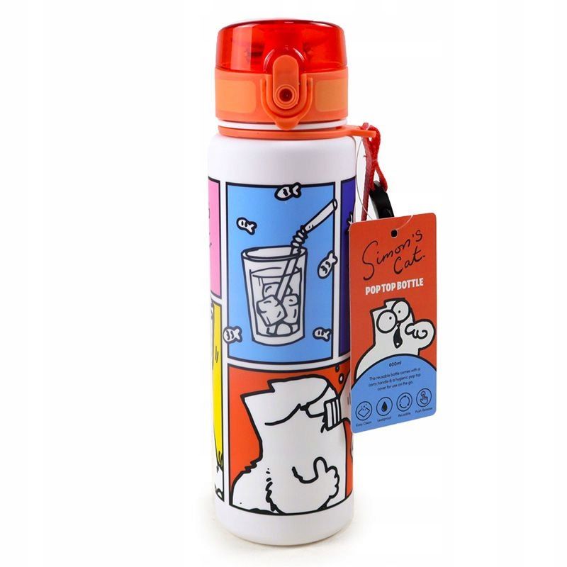 Bidon Niekapek Butelka na wodę dla dzieci Simon's Cat Kot Simona 600ml ...