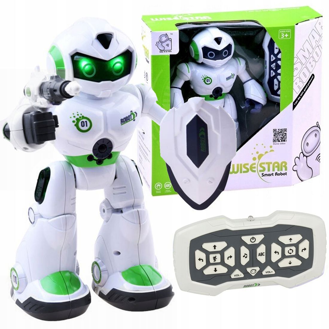 DUŻY INTERAKTYWNY ROBOT Zdalnie Sterowany GESTAMI na Pilota Mówi i ...