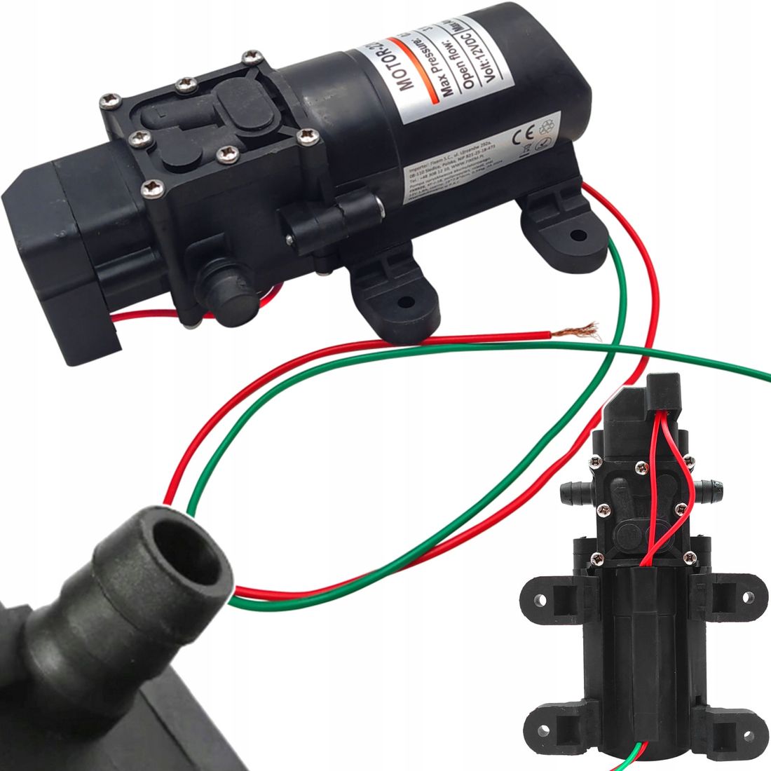 POMPA 12V DO OPRYSKIWACZA AKUMULATOROWEGO POMPKA OPRYSKIWACZY ...