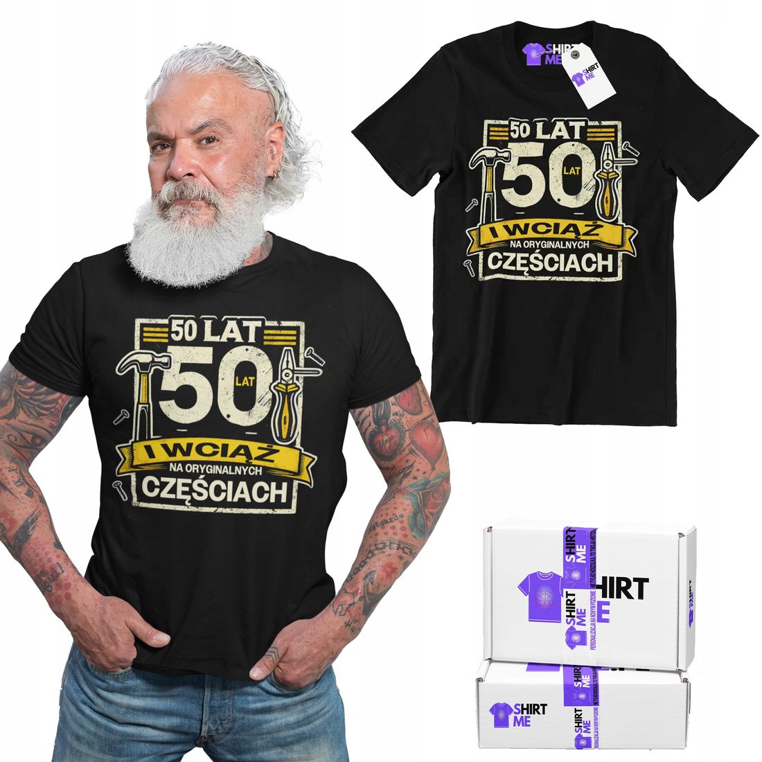 KOSZULKA PREZENT NA 50 URODZINY DLA FACETA ŚMIESZNY PREZENT NA 50 URODZINY – 211708629 - ERLI.pl