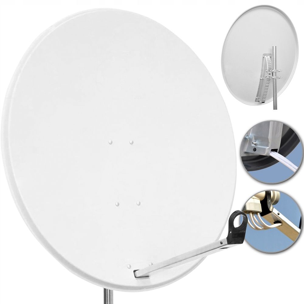 ANTENA SATELITARNA CZASZA TALERZ GRAFIT STALOWA MOCNA FHD 4K INVERTO 100CM – 139425138 - ERLI.pl