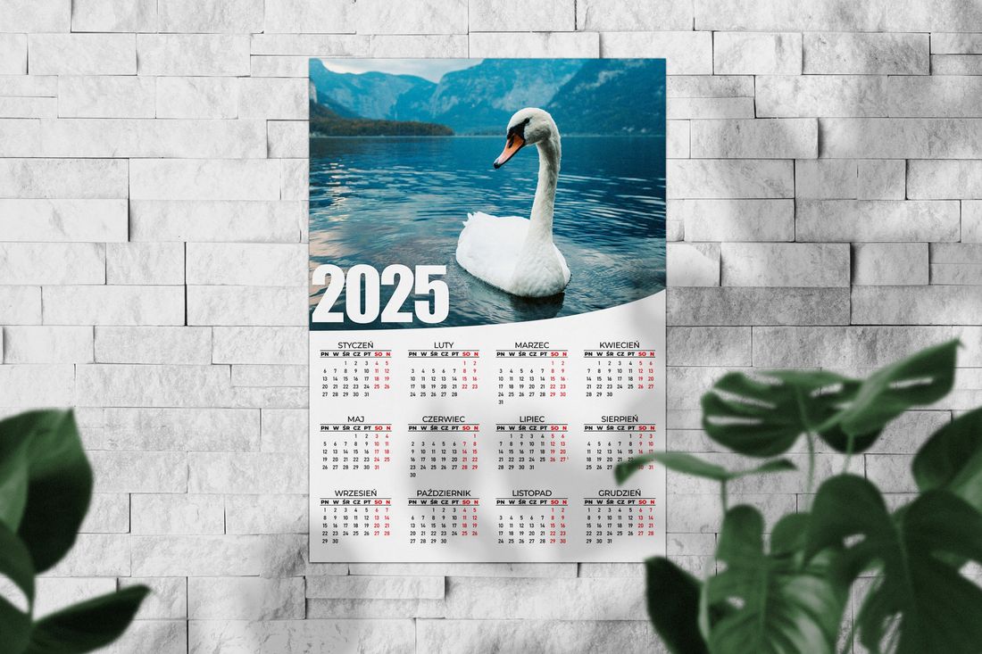 KALENDARZ PLAKATOWY 2025 LIS ZWIERZĘTA NATURA LAS 50x70 Na Ścianę Wzory - ERLI.pl