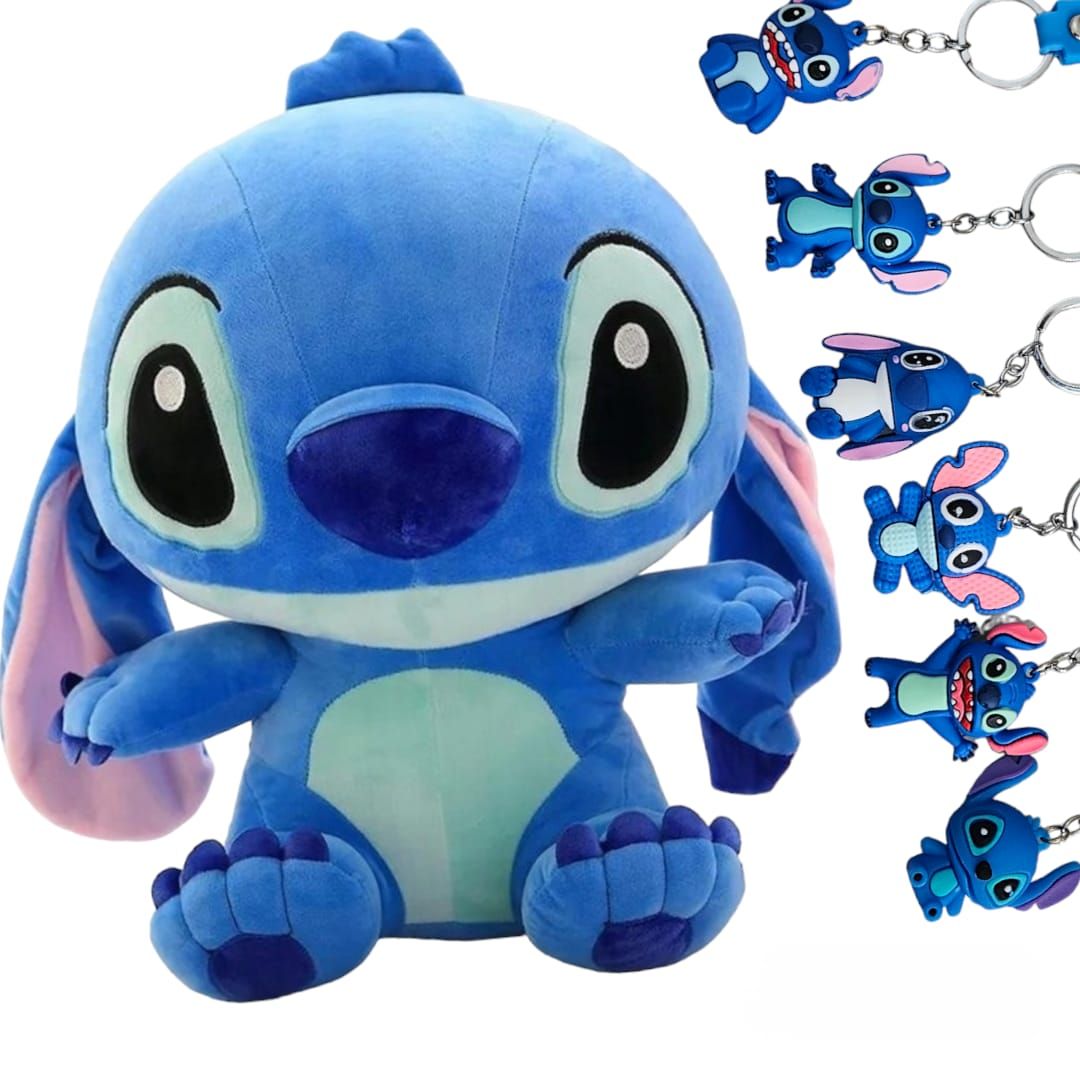 STITCH DUŻY maskotka zabawka pluszak LILO I STICH MIŚ 35cm + BRELOK ...