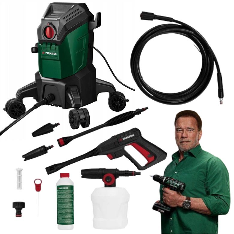 MYJKA CIŚNIENIOWA PARKSIDE MOCNA 2000W 100 BAR LANCA DYSZA VARIO+ PŁYN – 206706042 - ERLI.pl