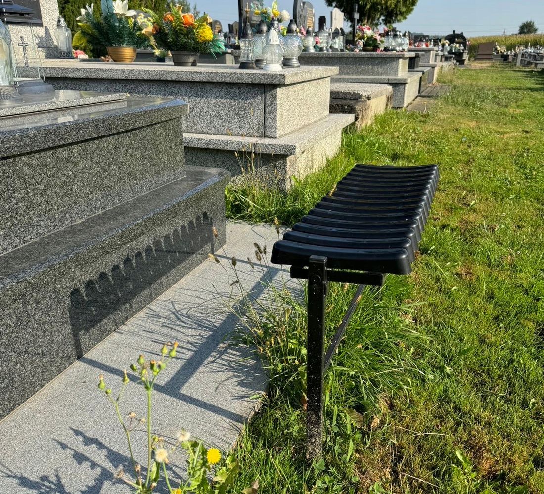 ŁAWKA NA CMENTARZ ŁAWECZKA CMENTARNA SKŁADANA DŁ. 86 CM – 163071431 ...