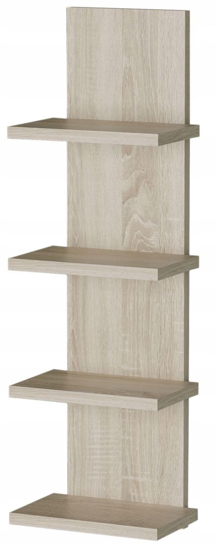 Półka wisząca ścienna panel 4 półki mocowanie niewidoczne 80 cm dąb ...