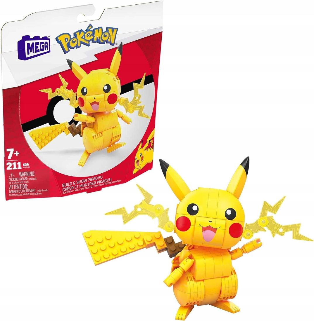 PIKACHU 10cm KLOCKI POKEMON FIGURKA DO ZBUDOWANIA DLA DZIECI POKEMONY ...