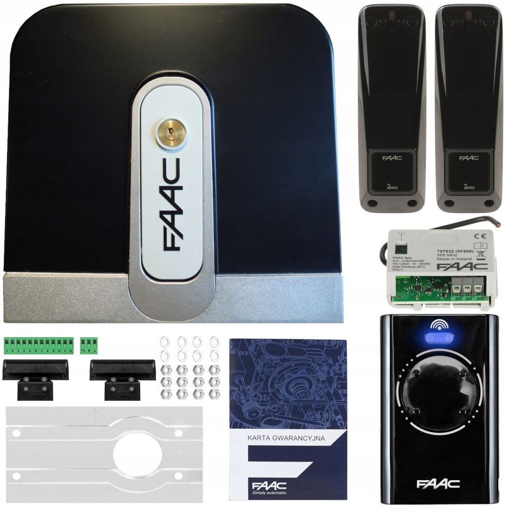 FAAC C721 CYCLO - Napęd Siłownik Zestaw do przesuwnej 800kg pilot XT4 868 - ERLI.pl