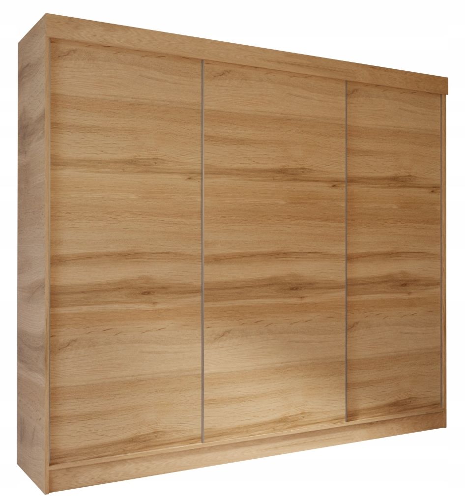 SZAFA PRZESUWNA 3 DRZWIOWA LINIA MODERN 250 x 205 CM DĄB WOTAN NA ...