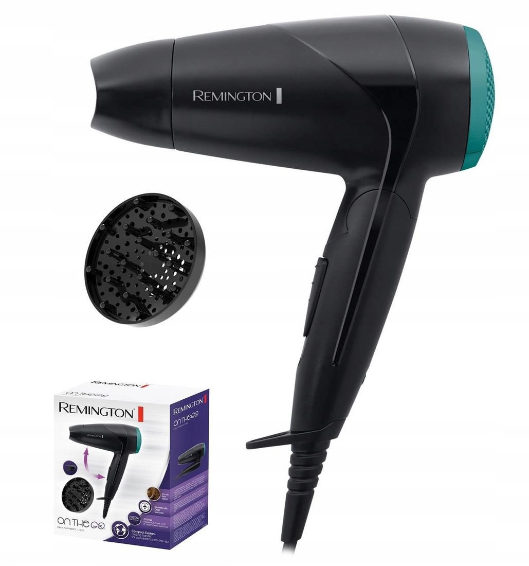 Suszarka do włosów Remington Compact On The Go D1500 2000W - ERLI.pl