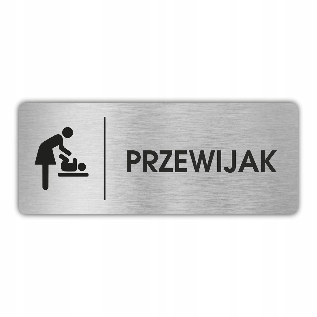 Tabliczka piktogram PRZEWIJAK 20x8 cm – 207988817 - ERLI.pl