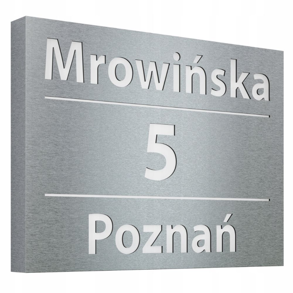 Podświetlany numer domu tabliczka tablica adresowa adres 2RE LED 40x30 - ERLI.pl