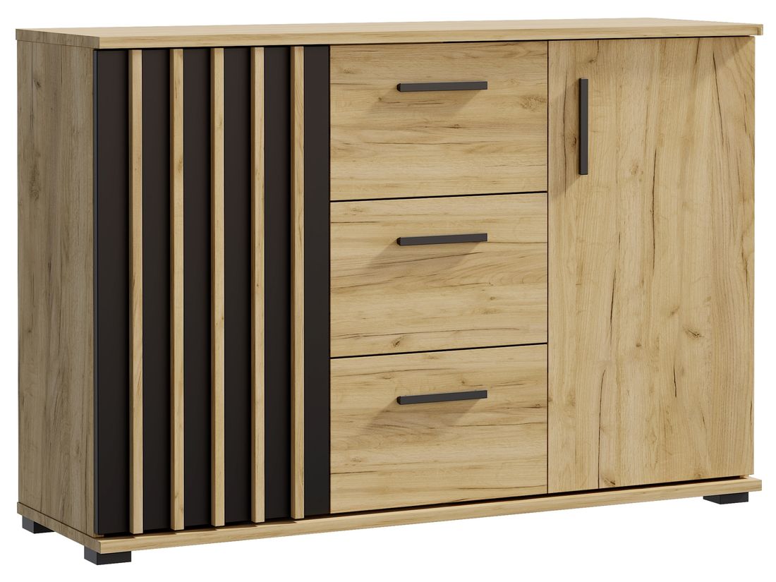 Komoda Montana 120 Dąb Craft z 2 Drzwiami i 3 Szufladami - Meble ...