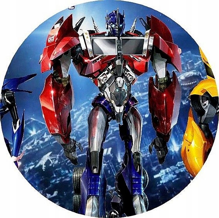 OPŁATEK NA TORT TRANSFORMERS GRUBY OKRĄGŁY 20CM – 207526457 - ERLI.pl