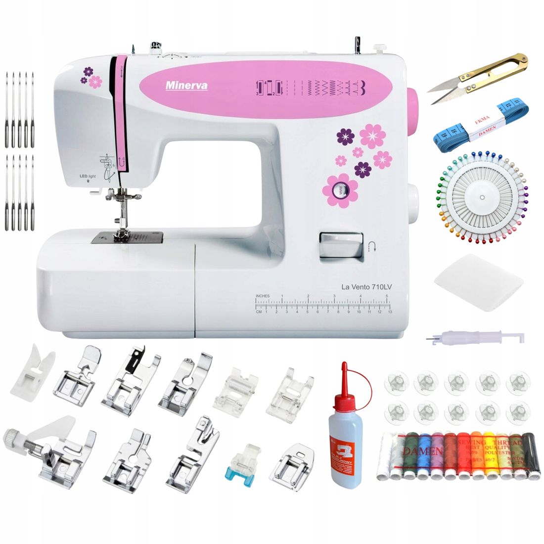 Maszyna do szycia Minerva La Vento 710lv domowa mechaniczna + GRATISY – 189305461 - ERLI.pl