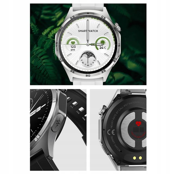 SMARTWATCH ZEGAREK EKG CIŚNIENIOMIERZ Z POMIAREM GLUKOZY SKŁAD KRWI MENU PL - ERLI.pl