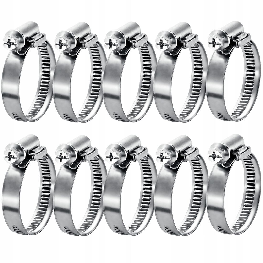 10x OPASKI ŚLIMAKOWE ZACISKOWE 8-12mm METALOWE CYBANTY SKRĘCANE OBEJMY ...
