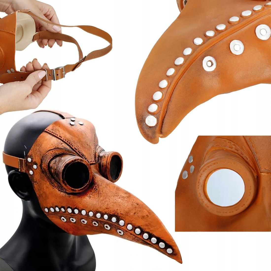 MASKA KRUKA PTAKA DOKTOR PLAGI HALLOWEEN COSPLAY PLAGA PRZEBRANIE ...