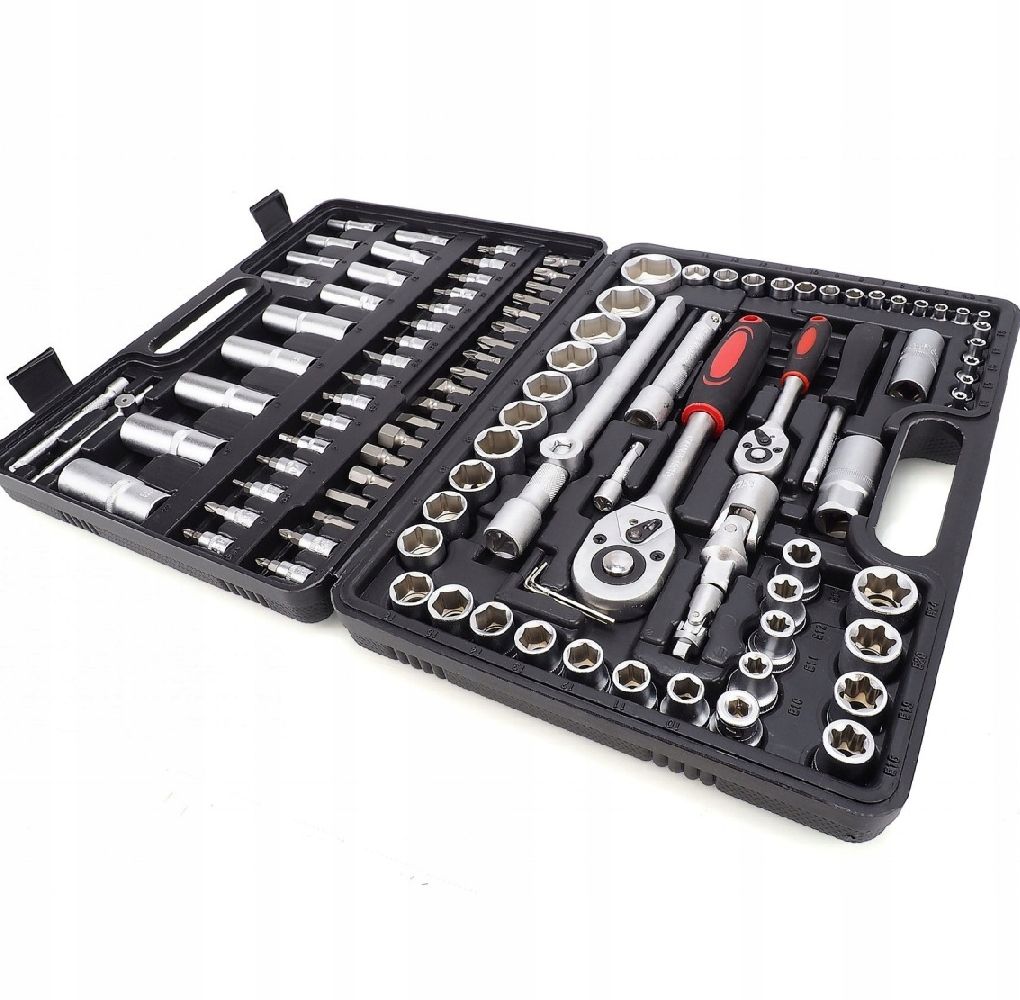 ZESTAW KLUCZY NASADOWYCH KLUCZE NASADOWE 108 EL. – 214870907 - ERLI.pl