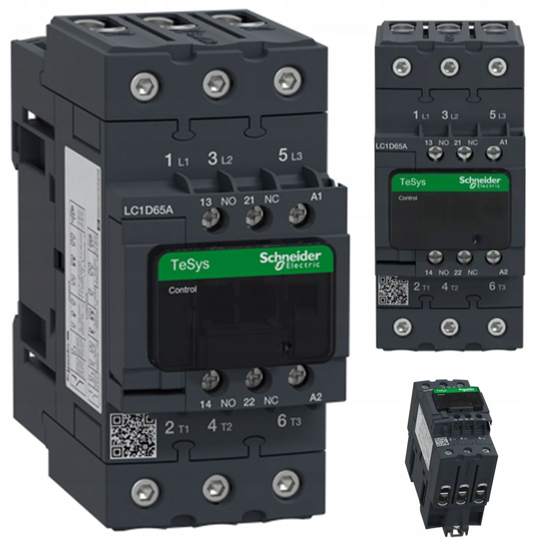 Stycznik mocy cewka TeSysD 65A 30kW 3P 1NO 1NC 230VAC zaciski EVK ...