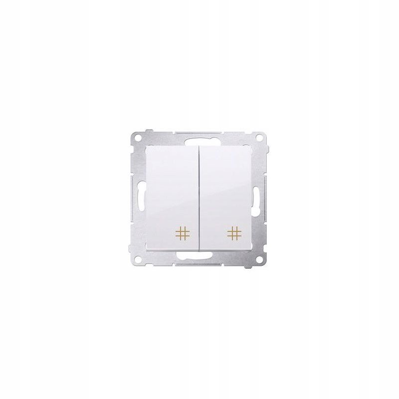 Włącznik krzyżowy podwójny podtynkowy Przełącznik biały Simon 54 ...