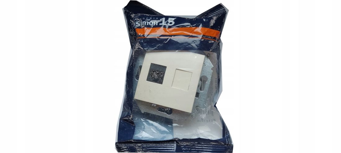 Simon 15 kremowy - gniazdo komputerowe RJ45 kat 6 – 212994839 - ERLI.pl