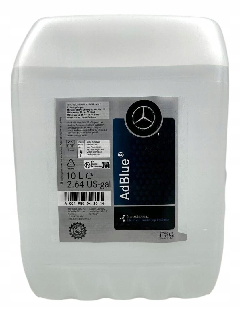 ADBLUE MERCEDES-BENZ 10L Z LEJKIEM ORYGINALNY PŁYN - ERLI.pl