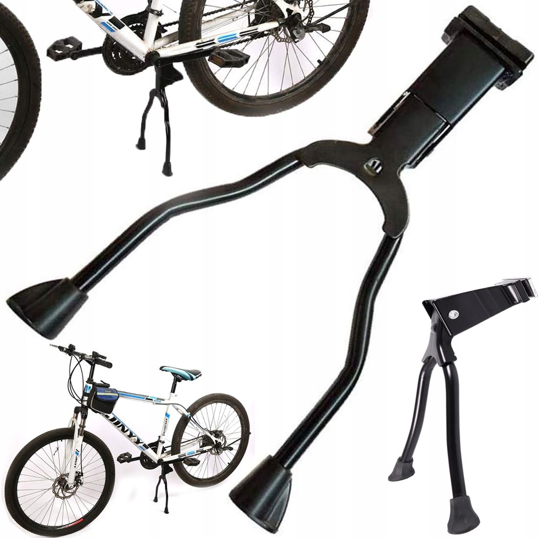 CENTRALNA STOPKA PODNÓŻEK DO ROWERU PODWÓJNA REGULOWANA PODPÓRKA ...