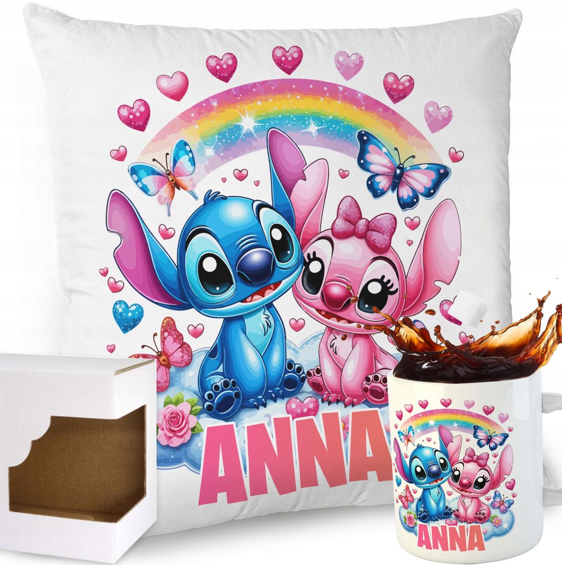 ZESTAW PODUSZKA KUBEK LILO STICH STITCH ANGEL PREZENT MIKOŁAJ ŚWIĘTA 8 – 214050017 - ERLI.pl