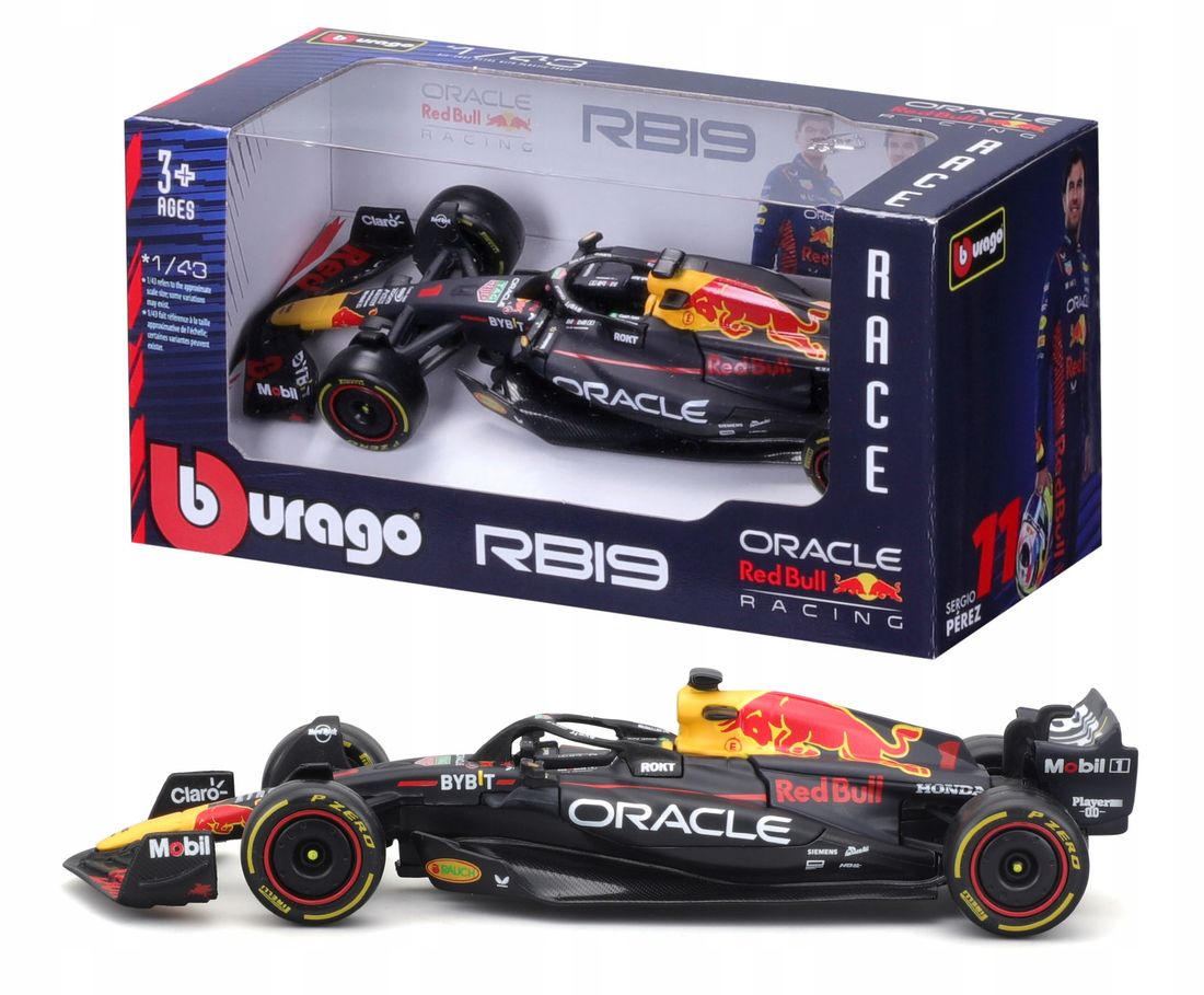 BOLID F1 Red Bull Racing RB19 Max Verstappen 1:43 model BBURAGO 18 ...