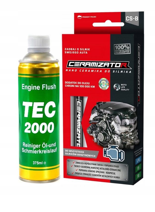 PŁUKANKA DO SILNIKA TEC2000 ENGINE FLUSH 375ml + CERAMIZATOR CSB BENZYNA – 229882810 - ERLI.pl