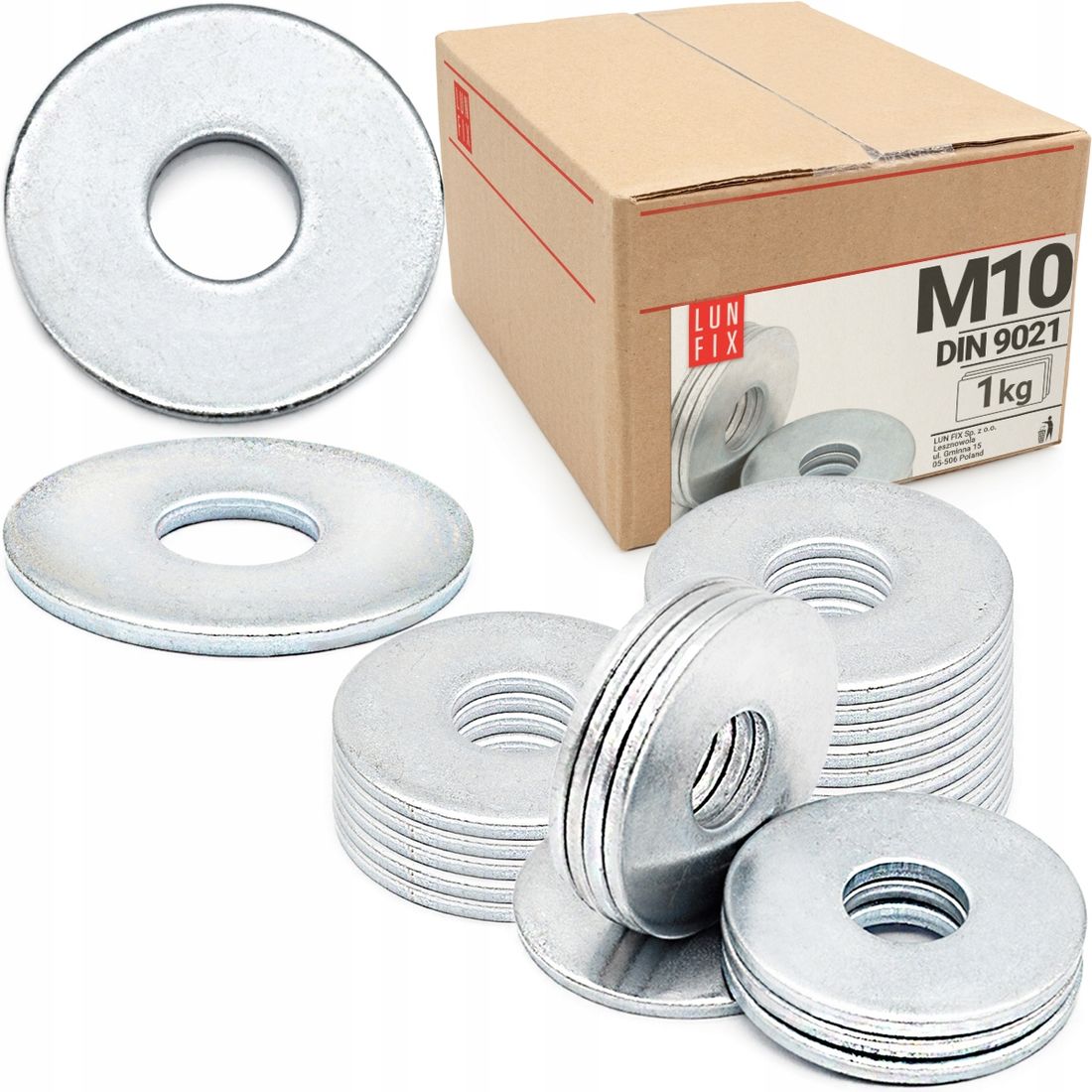 PODKŁADKA POWIĘKSZONA OCYNK DIN 9021 M 10 - 1 kg. – 181389629 - ERLI.pl