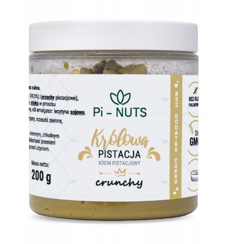 KREM PISTACJOWY CRUNCHY KRÓLOWA PISTACJA BEZ DODATKU CUKRU 200g PI-NUTS – 214411880 - ERLI.pl